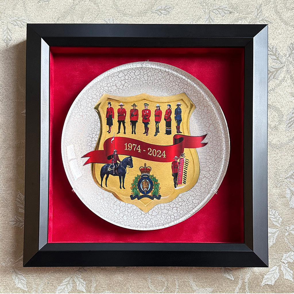 RCMP and RCMP 50th & 150th Anniversary Commemorative Plates – Glass ...