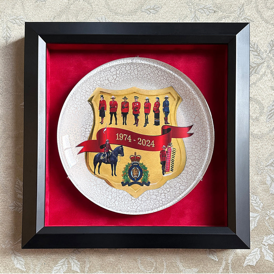 RCMP and RCMP 50th & 150th Anniversary Commemorative Plates – Glass ...